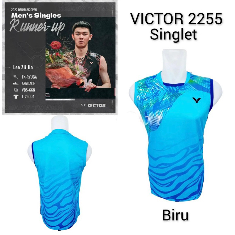 Jual Jersey Victor V- 2255 S/singlet Biru Grade Ori | Shopee Indonesia