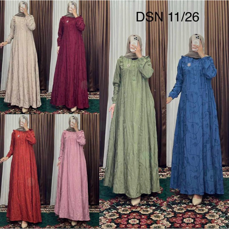 Jual Gamis Eliana Series IV | By Medina | Bahan Linen Bangkok ...