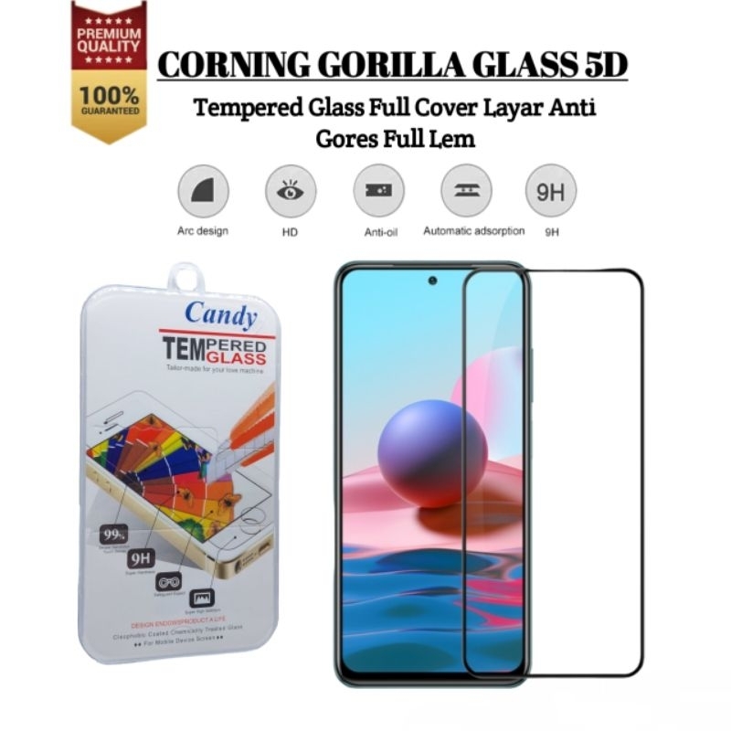 Jual Gorilla Glass 5D Full Lem Xiaomi Redmi 10 4G Redmi 10 5G Redmi 10 ...
