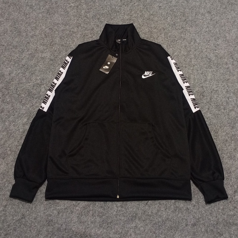 Jual NIKE AIR BRAND - Jaket Tracktop Lengan Panjang Sport Hitam Nike ...