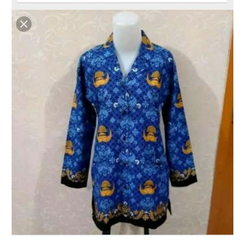 Jual seragam korpri wanita motif terbaru dengan lapisan puring | Shopee Indonesia
