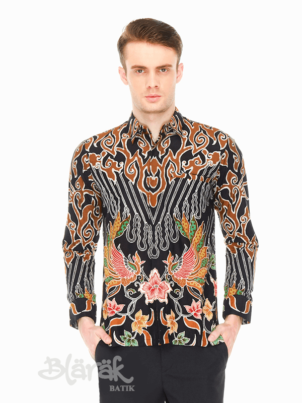 Jual BLARAK - Baju Batik Pria Mega Dharya Coklat | Shopee Indonesia