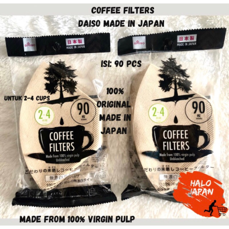 Jual daiso coffe fileter kopi filter original made in Japan isi 90 lbr ...