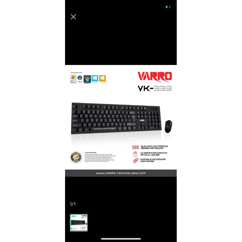 Jual KEYBOARD + MOUSE VARRO VK 333 | Shopee Indonesia