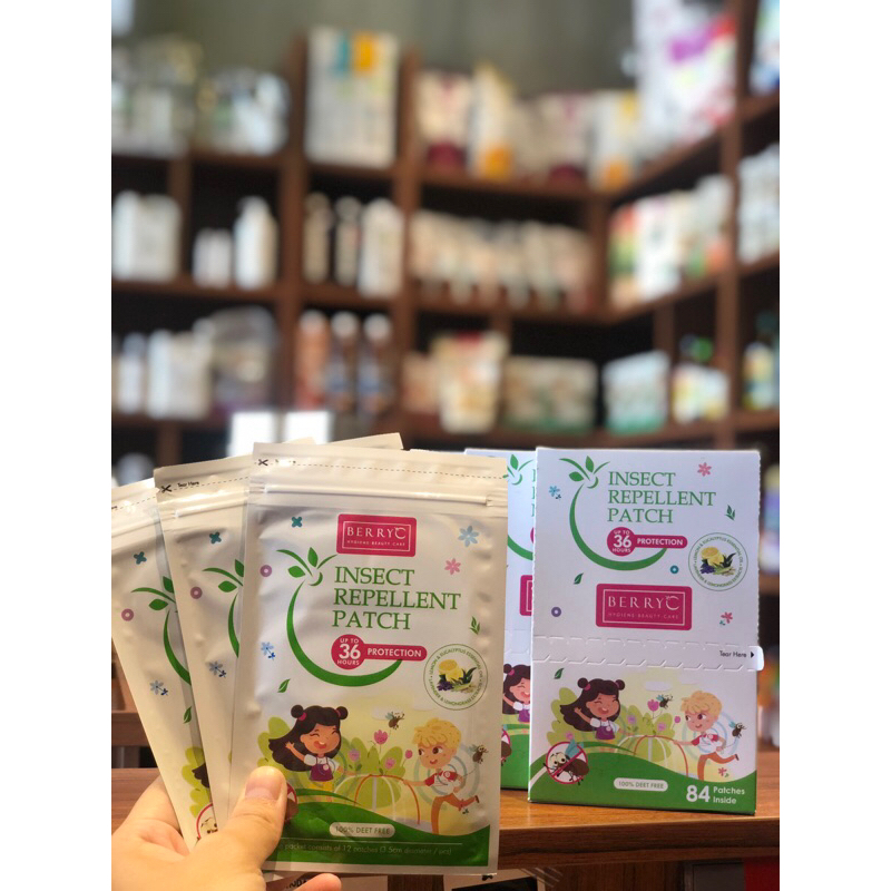 Jual BERRY C Insect Repellent Patch 1 LEMBAR ISI 12 PATCH | Shopee ...