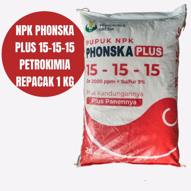 Jual PUPUK NPK PHONSKA PLUS 15-15-15 REPACK 1KG | Shopee Indonesia