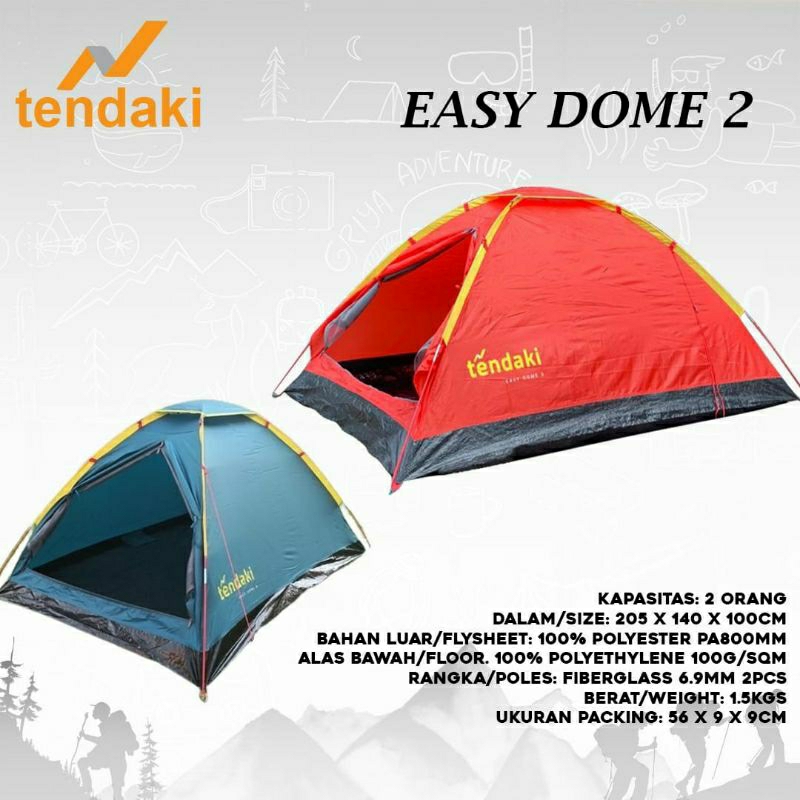 Jual TENDAKI EASY DOME 2 ORIGINAL | TENDAKI EASY 2 | Shopee Indonesia