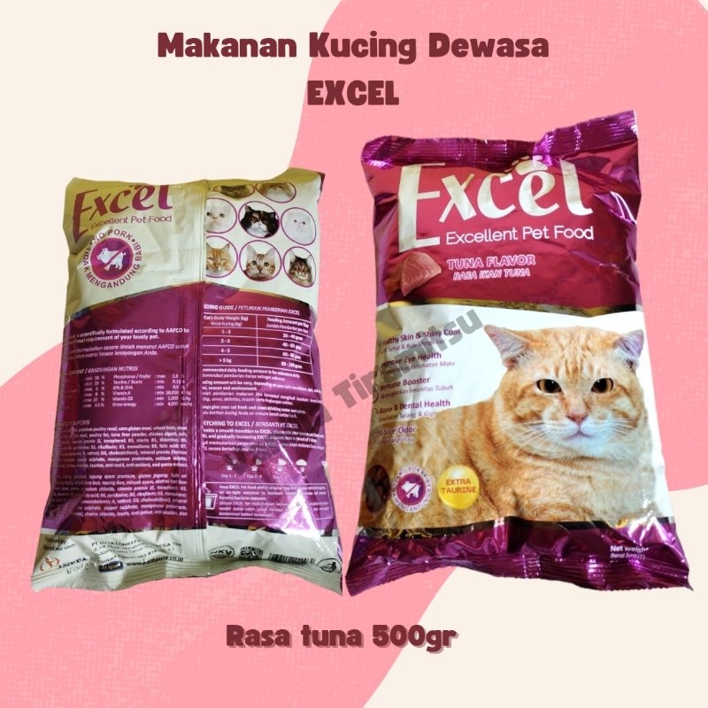 Jual Makanan Kucing Excel Ungu Excel Tuna | Shopee Indonesia