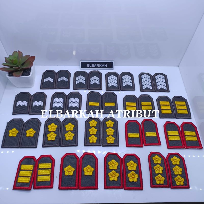 Jual PANGKAT PDL POLRI/POLISI LIS COKLAT & LIS MERAH FULL BORDIR ...