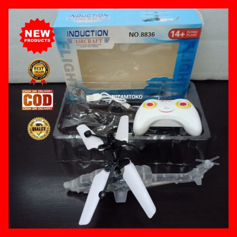 Jual MAINAN VIRAL RC HELICOPTER TRANSPARANT LED HELIKOPTER REMOT ...