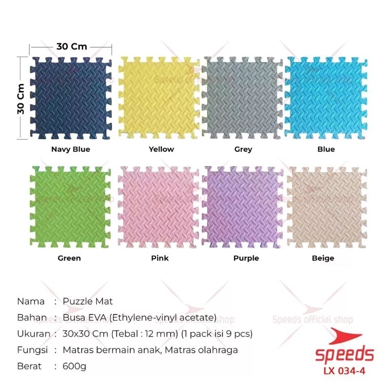 Jual SPEEDS Matras Evamat Matras Puzzle Karpet Puzzle Matras Alas ...