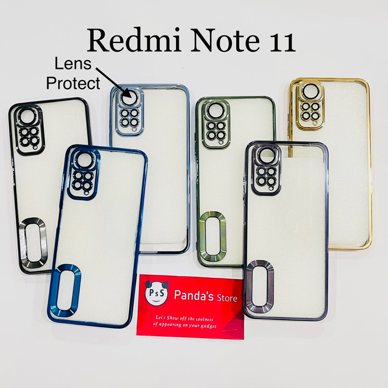 Jual Softcase Redmi Note 11 4G Lens Protector Circle Chrome Logo Clear ...