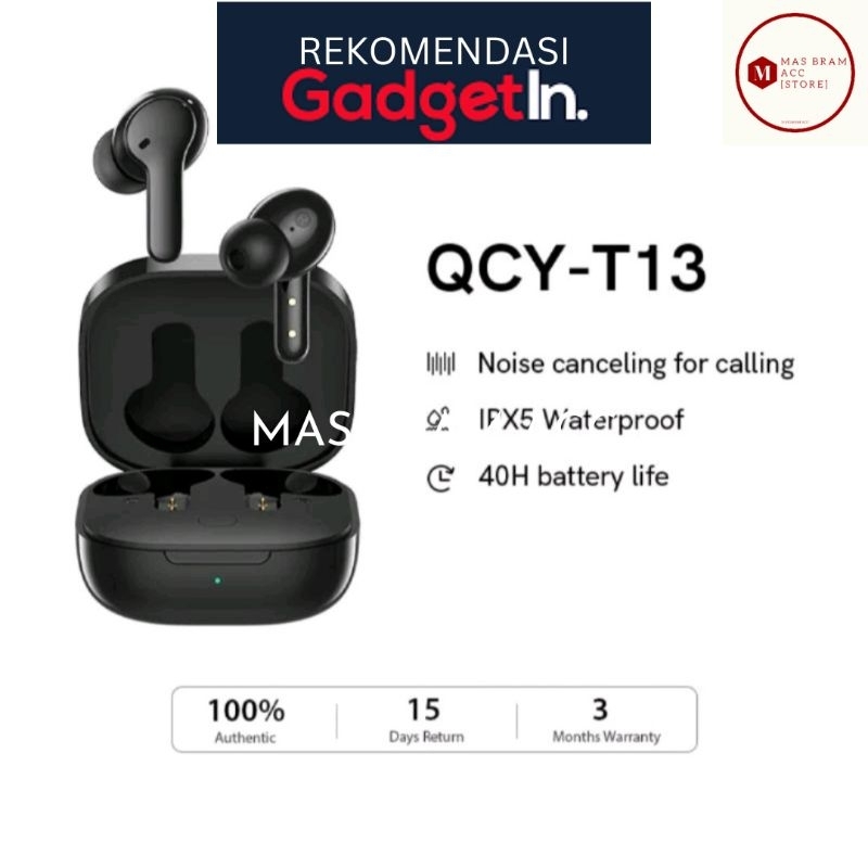Jual Headset Bluetooth QCY T13 ORIGINAL TWS Wireless EARPHONE EARBUDS | Shopee Indonesia
