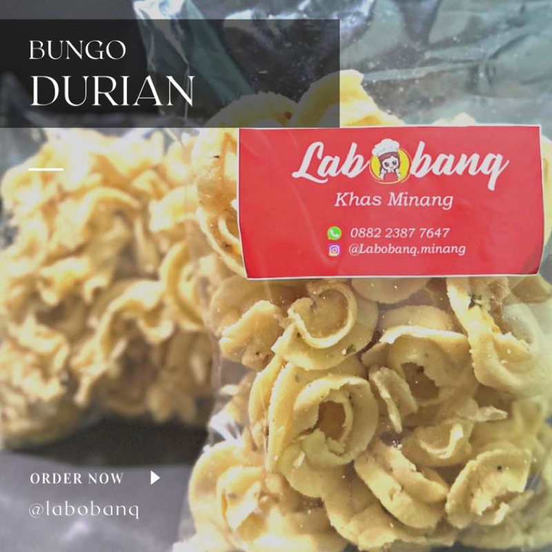 Jual KUE BUNGO DURIAN/BUNGA DURIAN GURIH KHAS PADANG | Shopee Indonesia