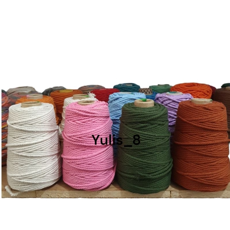 Jual benang macrame katun premium 4mm, 500g | Shopee Indonesia