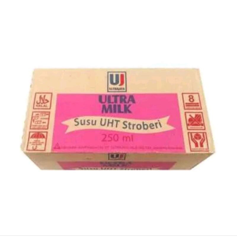 Jual SUSU ULTRA UHT STROBERI (250 ML/1 DUS/24 PCS) | Shopee Indonesia