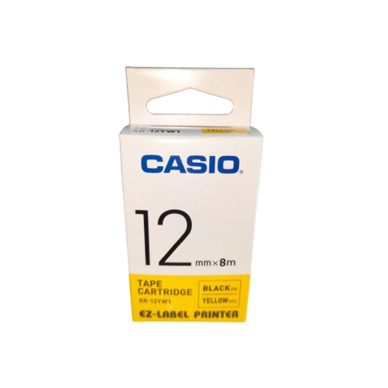Jual EZ Label Tape Catridge Casio XR-12YW1 Black On Yellow 12mm ...