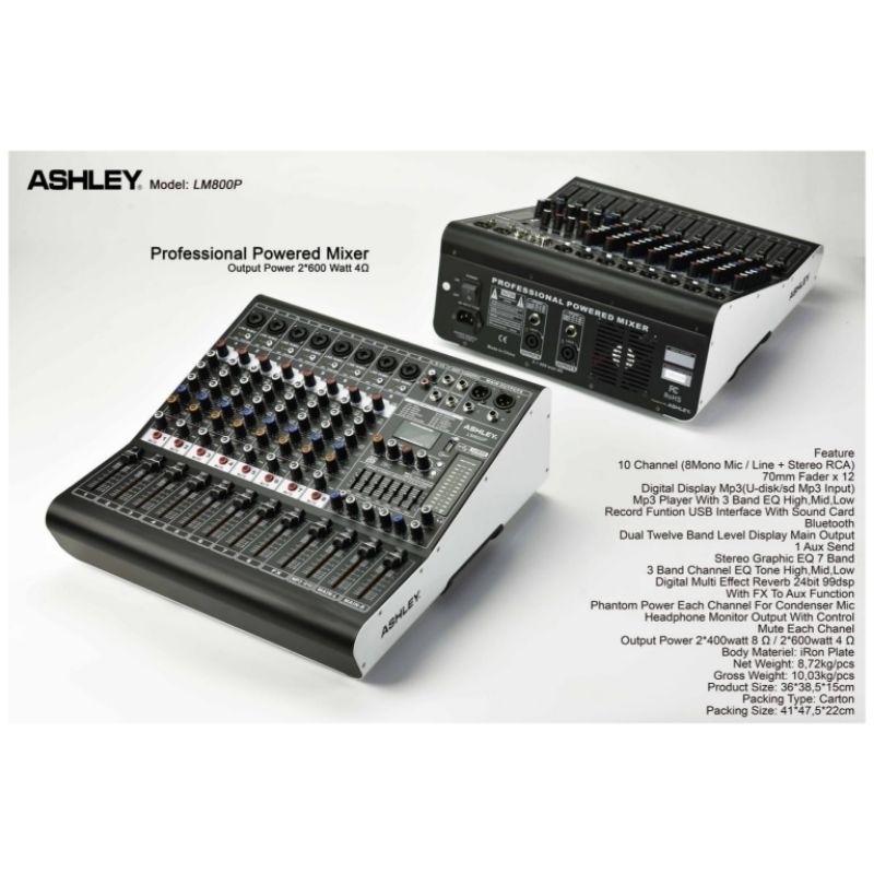Jual Power mixer Ashley LM800P ( 8 Channel ) | Shopee Indonesia