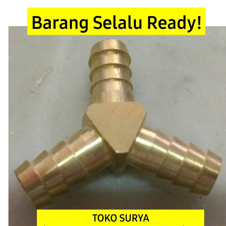 Jual Y SELANG 1/2" SAMBUNGAN SELANG 1/2" YEE KUNINGAN 1/2" Y 1/2 ...
