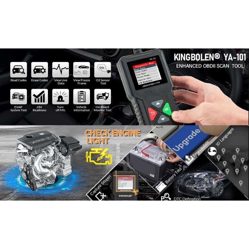 Jual Pembaca Kode Diagnostik Mobil OBD2 Car Engine Scanner Tool - YA101 ...