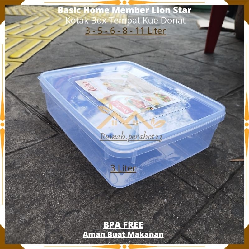 Jual Basic Home Member Lion Star Box Kotak Penyimpanan Tempat Kue Donat 3 - 4 - 5 - 6 - 8 - 11 ...