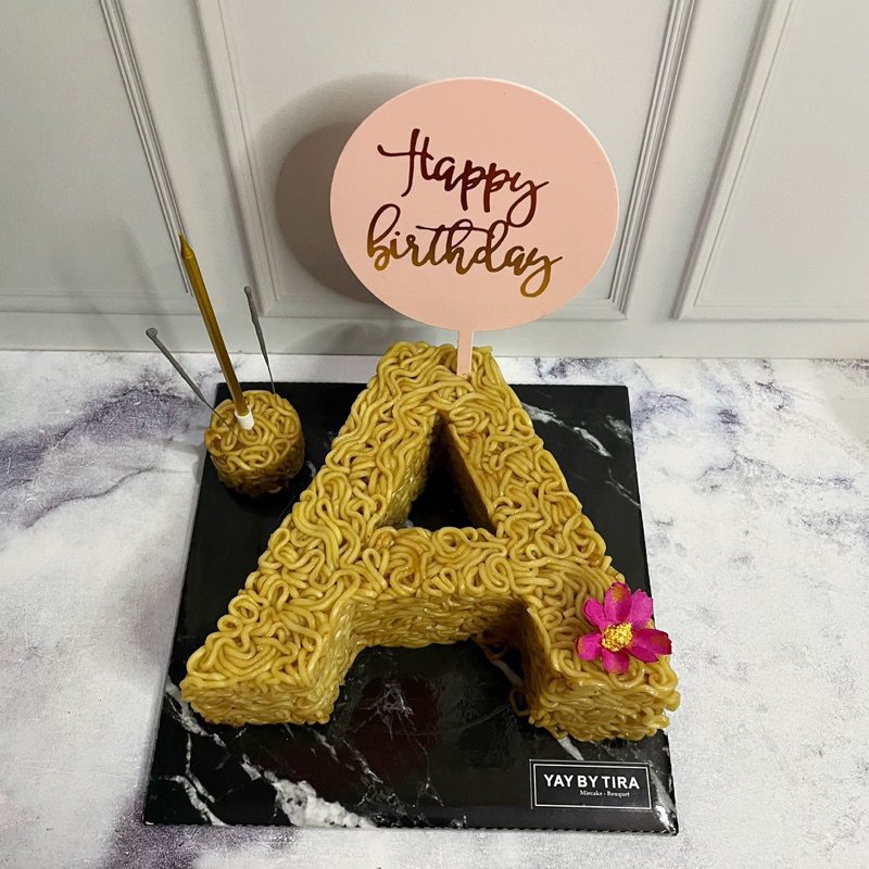 Jual Initials Miecake Yaybytira Kue Indomie Birthday Cake 4