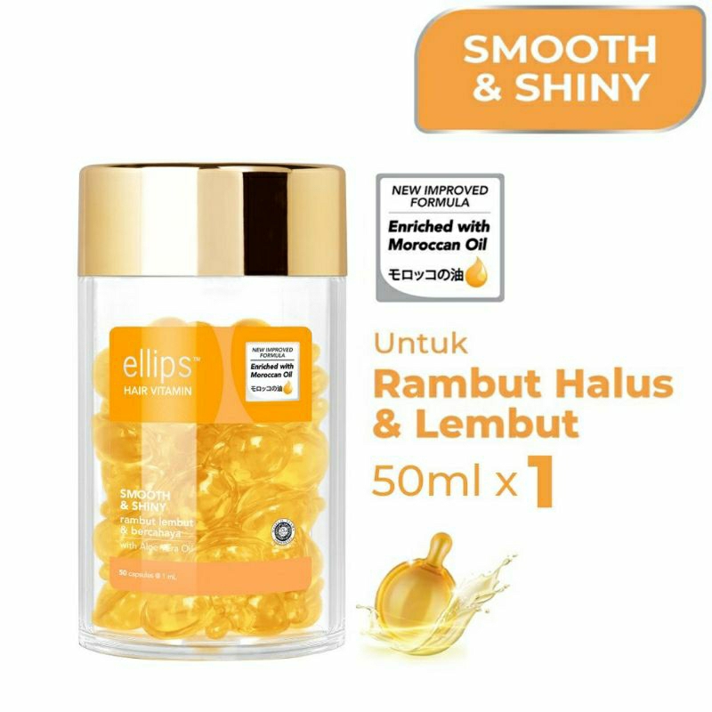 Jual Ellips Hair Vitamin Moroccan Oil Smooth & Shiny 1ml x 50 | Shopee ...