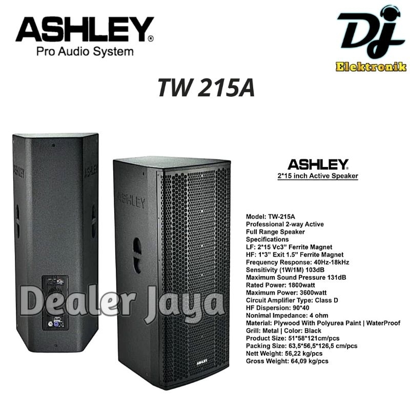 Jual Speaker Aktif Ashley TW 215 A / TW 215A / TW215 A / TW215A - 15 ...
