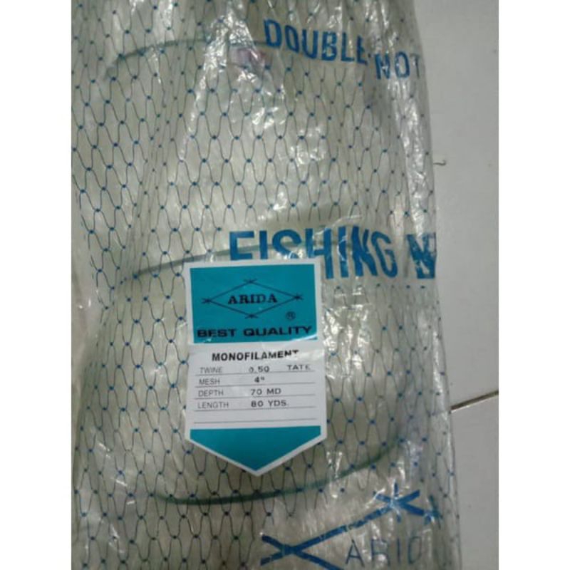 Jual jaring ikan ARIDA 4 inchi 0.50 70md/80yds TATE JARING NELAYAN JALA ...