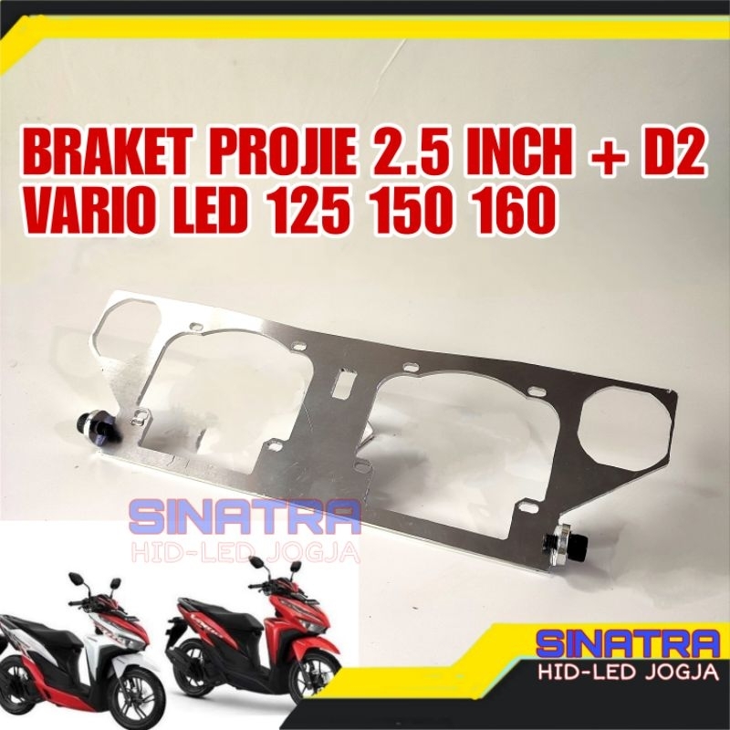 Jual Braket Projie 2.5 Inch + D2 Vario Led 125 150 160 Dudukan Projie | Shopee Indonesia