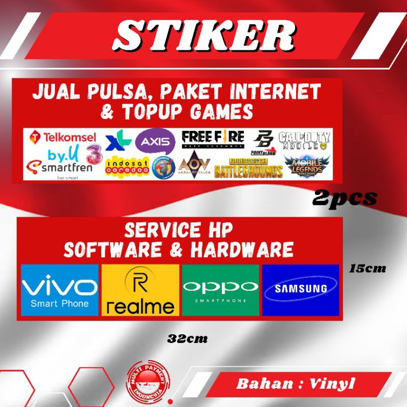 Jual STIKER VINYL SERVICE HP & JULAL PULSA | Shopee Indonesia