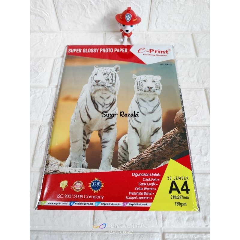 Jual 180gsm!! Super glossy photo paper A4/kertas foto super glossy ...