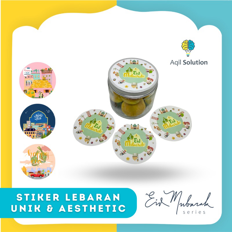 Jual (1Pak =20) STF ~ Stiker Bulat Label Toples idul fitri, Stiker ...