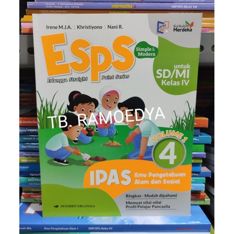 Jual Buku ESPS IPAS Volume 1 SD/MI kelas IV Kurikulum Merdeka Erlangga | Shopee Indonesia