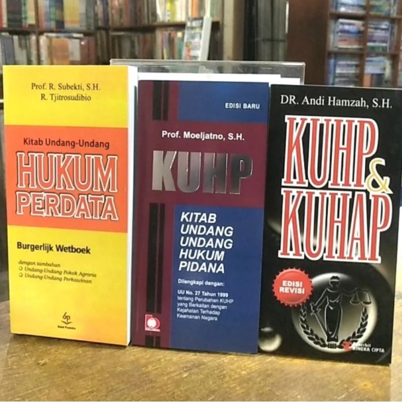 Jual Buku Paket Undang Undang kuhp & kuhap,bw Perdata dan Kuhp Moeljatno terlaris | Shopee Indonesia