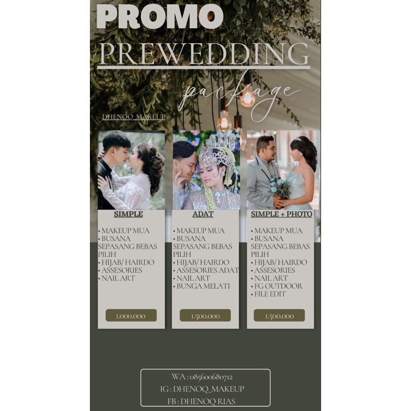Jual PRICELIST PREWEDDING MURAH | Shopee Indonesia