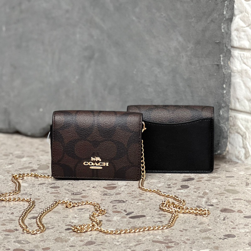 Jual COACH MINI WALLET ON CHAIN | Shopee Indonesia
