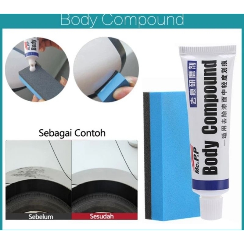 Jual Body compound kompon penghilang baret body motor mobil repair kit ...
