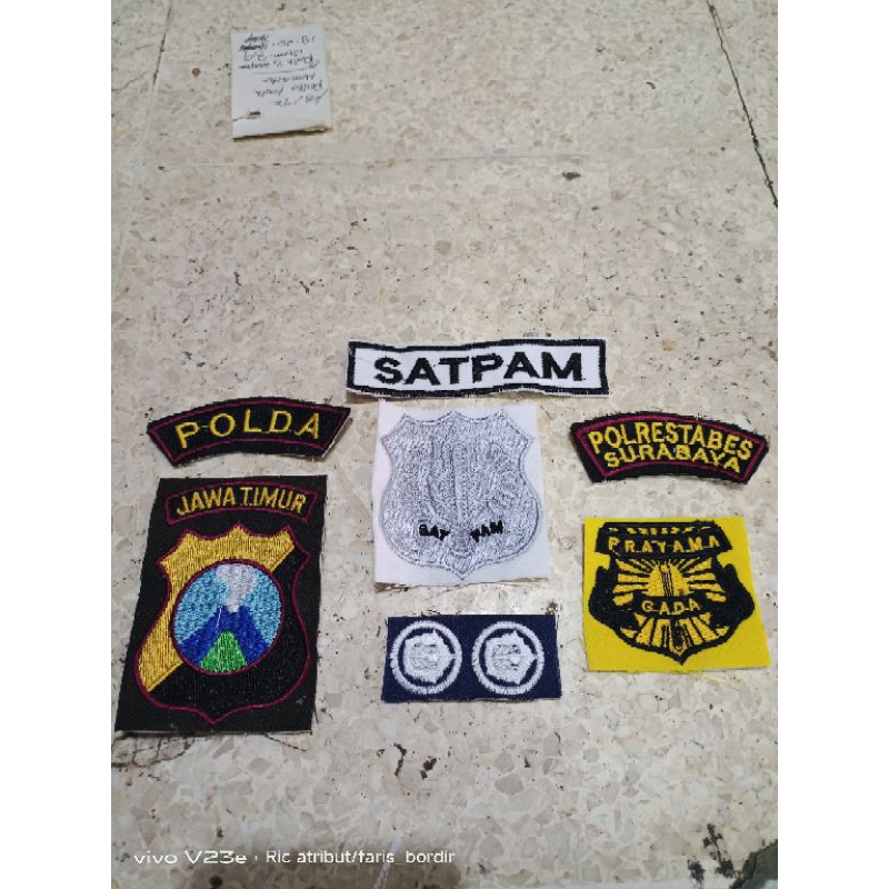 Jual Atribut satpam atribut/bet satpam terbaru bordir satpam logo ...