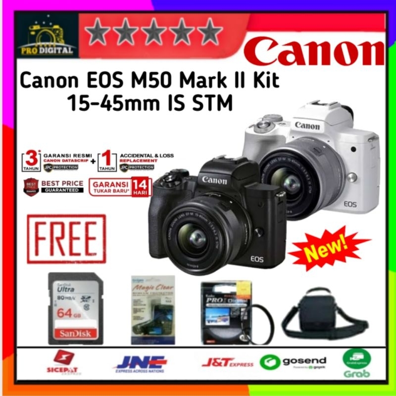 Jual Canon EOS M50 Mark II Kit 15-45mm IS STM Canon M50 II Garansi ...
