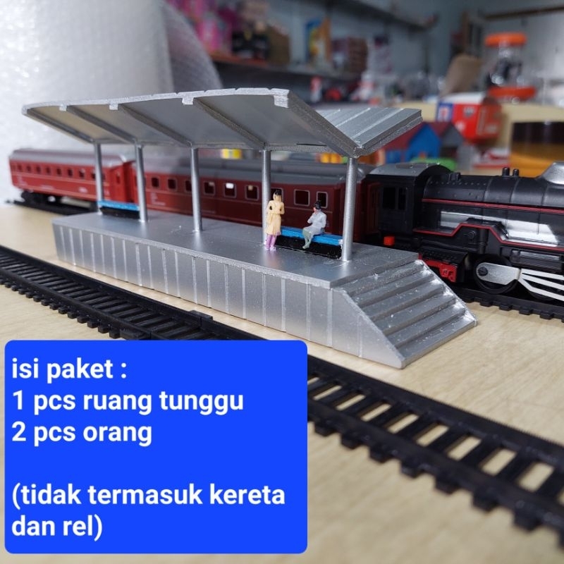 Jual miniatur palang kereta api diorama skala scala 1 : 87 maket rumah ...