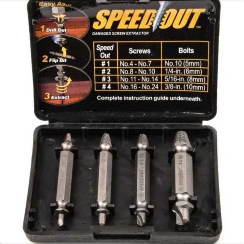 Jual Alat Pelepas Mur Baut Serbaguna/ Screw Broken Extractor | Shopee ...