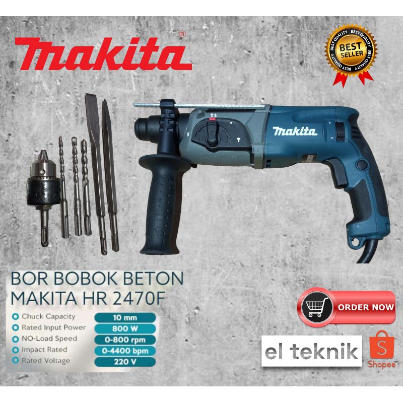 Jual BOR BOBOK BETON MAKITA HR2470 3 FUNGSI KUALITAS TERBAIK | Shopee ...