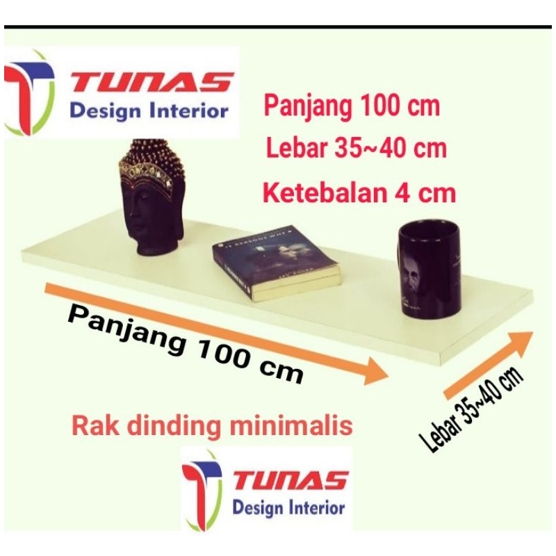 Jual ambalan panjang 100 cm lebar 35~40 cm ketebalan 4 cm Rak dinding ...