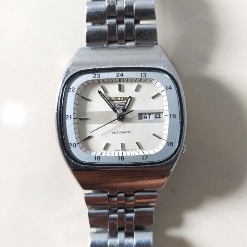 Jual Jam tangan seiko 5 military TV Shape Automatic cal 6309 japan vintage | Shopee Indonesia