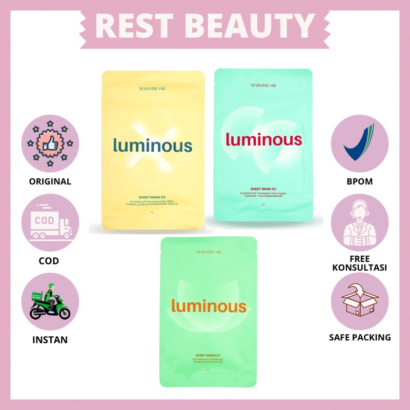 Jual MADAME GIE - Madame Gie Luminous Sheet Mask | Shopee Indonesia