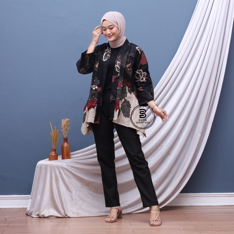 Jual Blazer Batik Atasan Wanita Outer Batik Modern | Shopee Indonesia