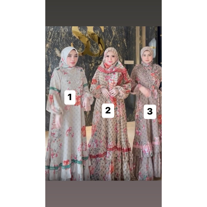 Jual DRESS MONOGRAM SHELLA SAUKIA | Shopee Indonesia