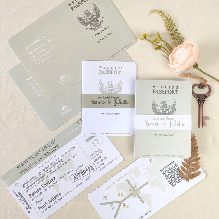 Jual Undangan Pernikahan Passport (Passport Wedding Invitation ...