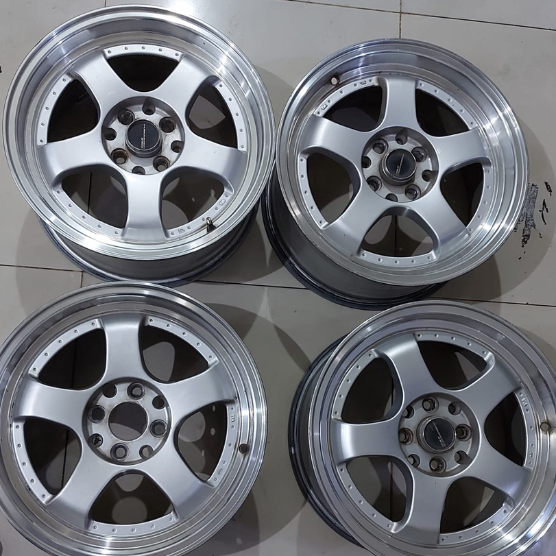 Jual Velg Mobil Bekas WORK MEISTER Ring 16 Lebar 7 Hole 8X100/114,3 ET38 Warna Silver Polish ...